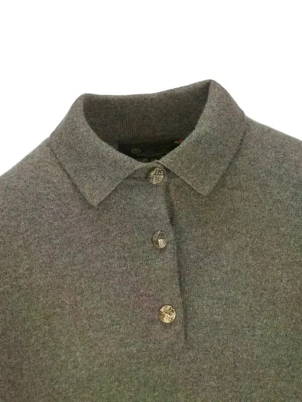 Loro Piana Classic Cashmere Polo Top