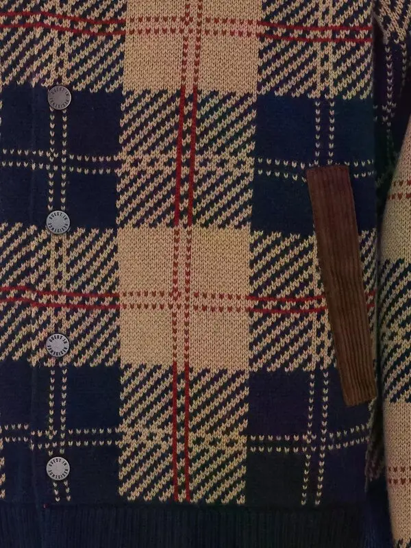 Guest In Residence Check-motif Corduroy-collar Jacket