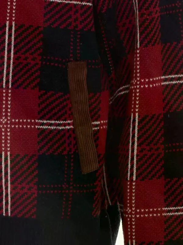 Guest In Residence Check-motif Velvet-collar Jacket
