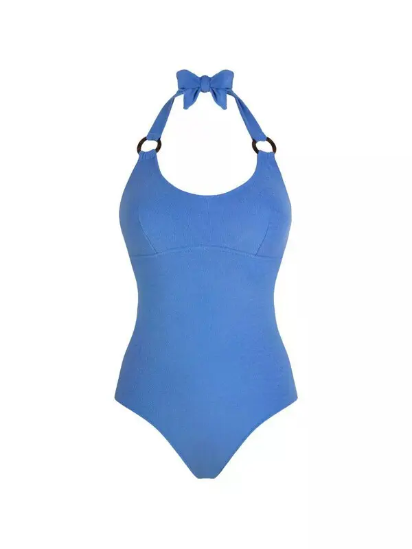 Vilebrequin Terry-effect Halterneck Swimsuit - Blue
