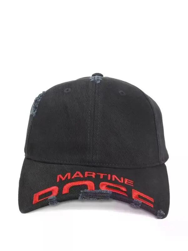 Martine Rose Distressed Embroidered Baseball Cap
