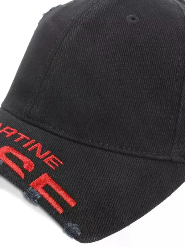 Martine Rose Distressed Embroidered Baseball Cap