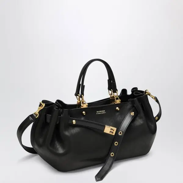 Balenciaga Small Leather Fan Carry All Bag