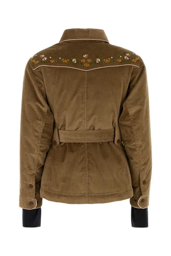 Moncler Biscuit Corduroy Olenne Down Jacket