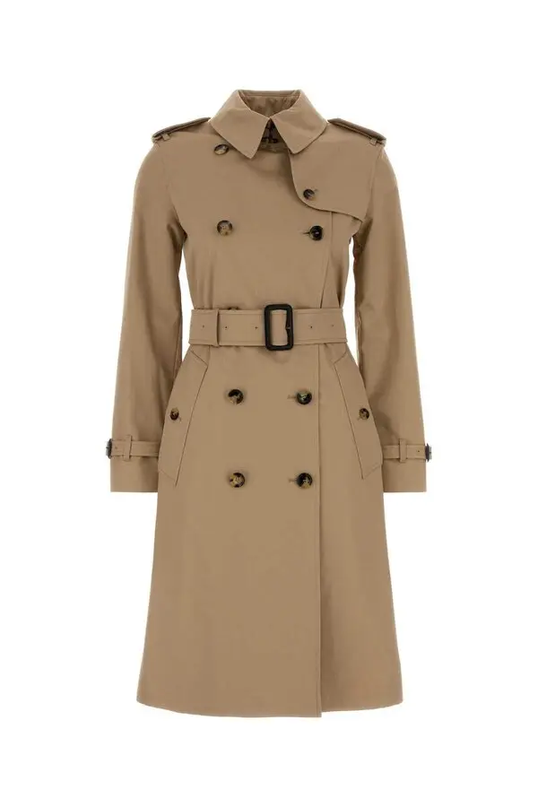 Burberry Beige Gabardine Lakefield Trench Coat - Brown