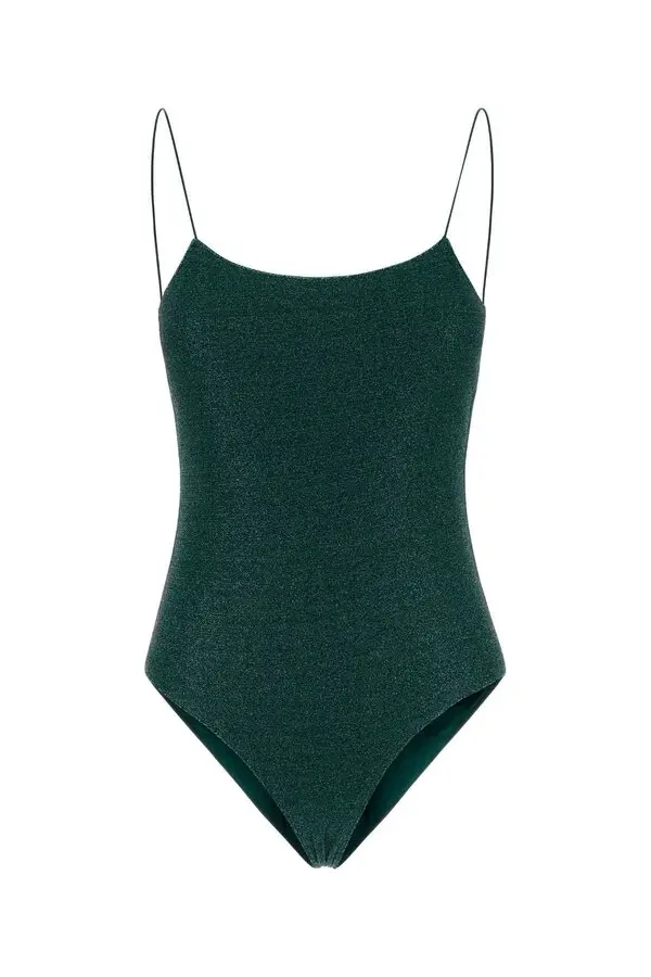 Oseree Petrol Nylon Blend Swimsuit - Green