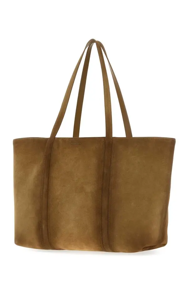 JIL SANDER Biscuit Suede Foro Shopping Bag