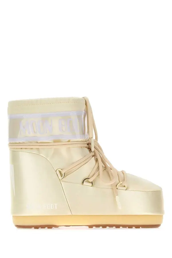 Moon Boot Fabric Icon Low Ankle Boots - Gold