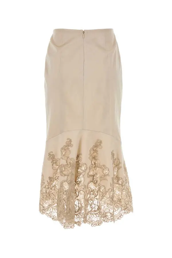 ERMANO SCERVINO Ermanno Scervino Sand Satin Skirt