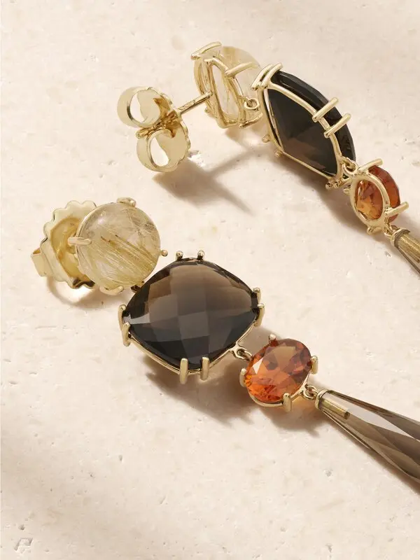 OLE LYNGGAARD COPENHAGEN Lotus 18-karat Gold Multi-stone Earrings