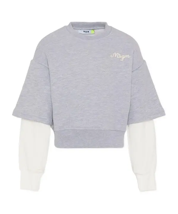 MSGM Double-layered Embroidered Sweatshirt