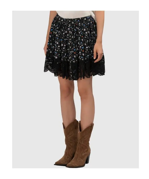 Rabanne Floral Lace Skirt