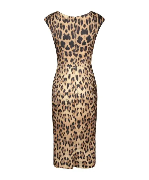 Roberto Cavalli Animal Print Midi Dress