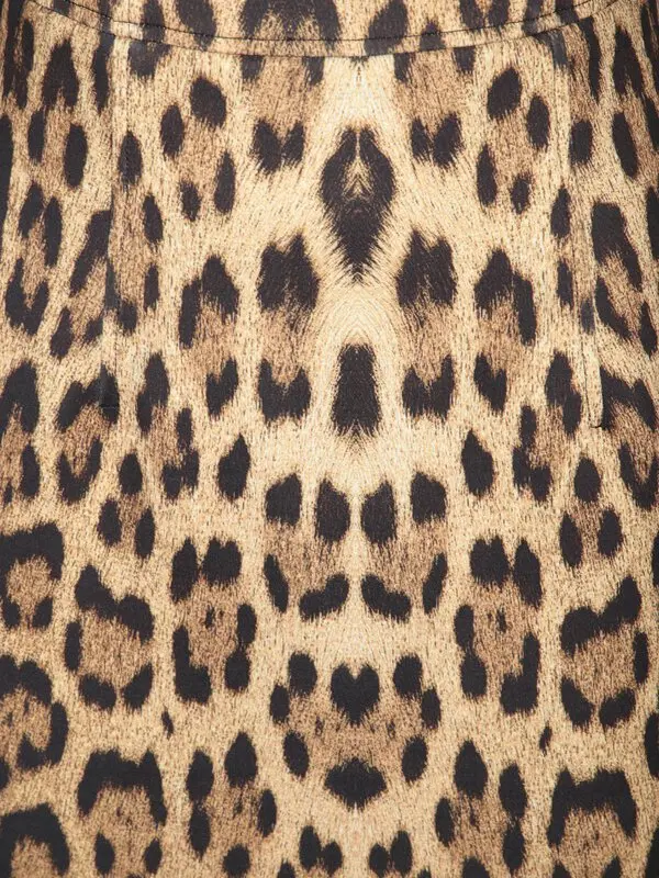 Roberto Cavalli Animal Print Midi Dress