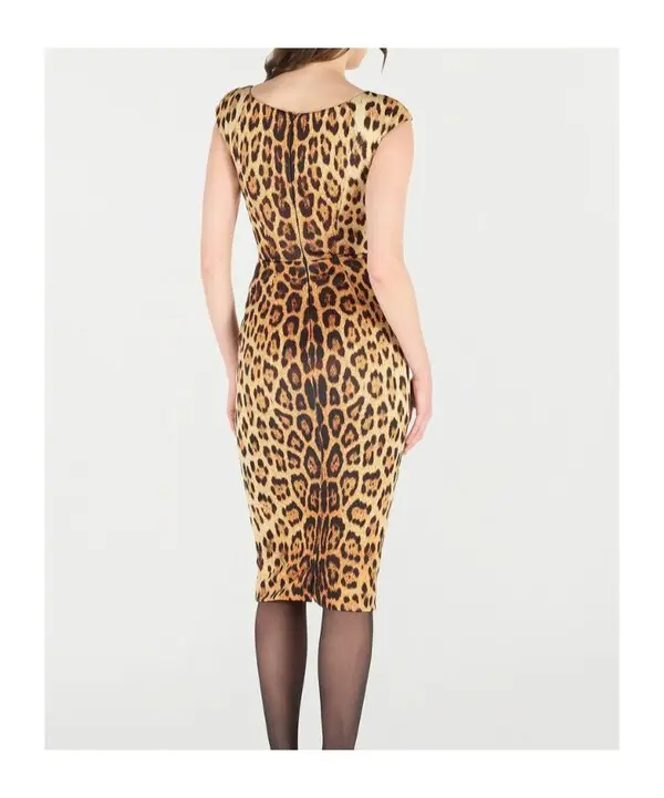 Roberto Cavalli Animal Print Midi Dress