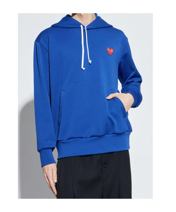 Play Comme Des Garcon Long Sleeve Sweatshirt - Blue