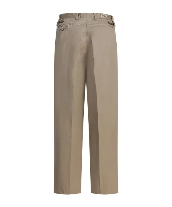 Kapital Pleated Cotton Straight-leg Trousers