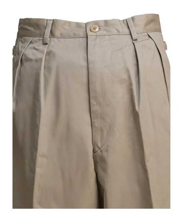 Kapital Pleated Cotton Straight-leg Trousers