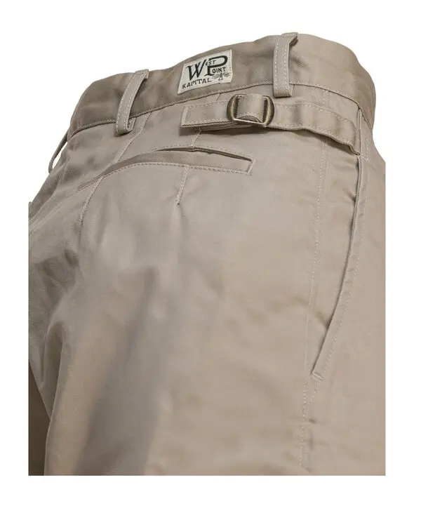 Kapital Pleated Cotton Straight-leg Trousers