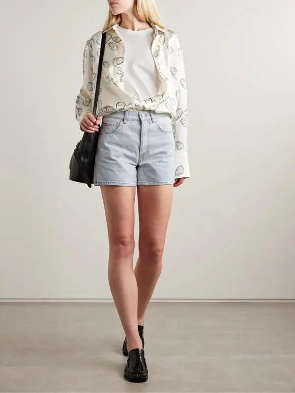 ANINE BING Dalton Organic Denim Shorts