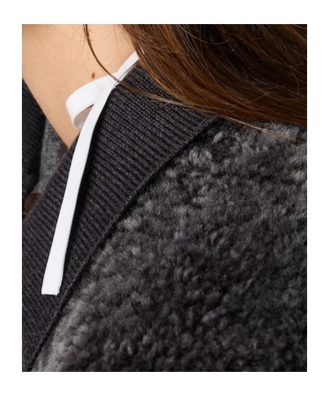 Miu Miu Shearling And Knit Blouson Jacket