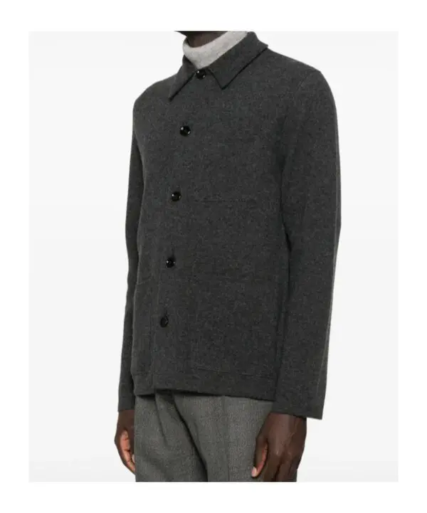 LARDINI Buttoned Patch-pocket Cardigan