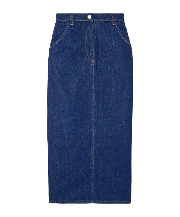 Magda Butrym Denim Midi Skirt - No