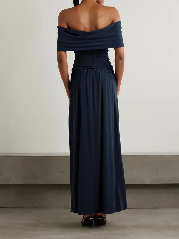 Magda Butrym Off-the-shoulder Ruched Jersey Dress