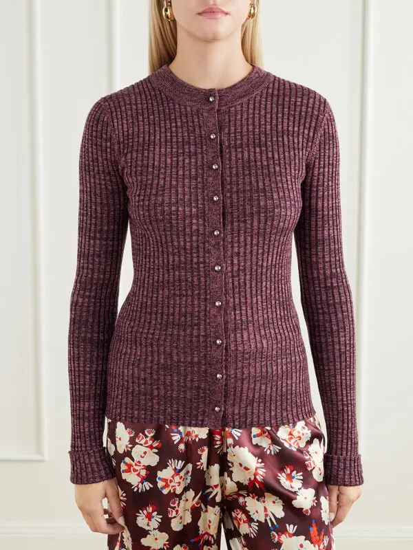 Rabanne Ribbed-knit Buttoned Cardigan