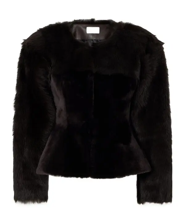 Magda Butrym Fitted Faux Fur Jacket - No