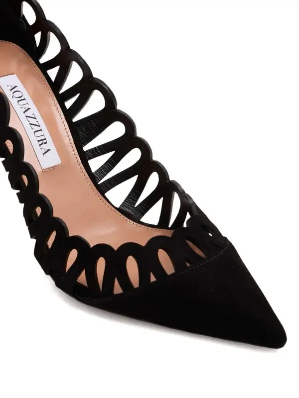 AQUAZZURA Peep Pointy-toe Pumps