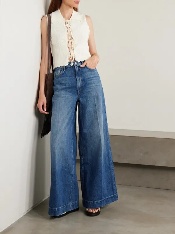MOTHER High-rise Wide-leg Jeans
