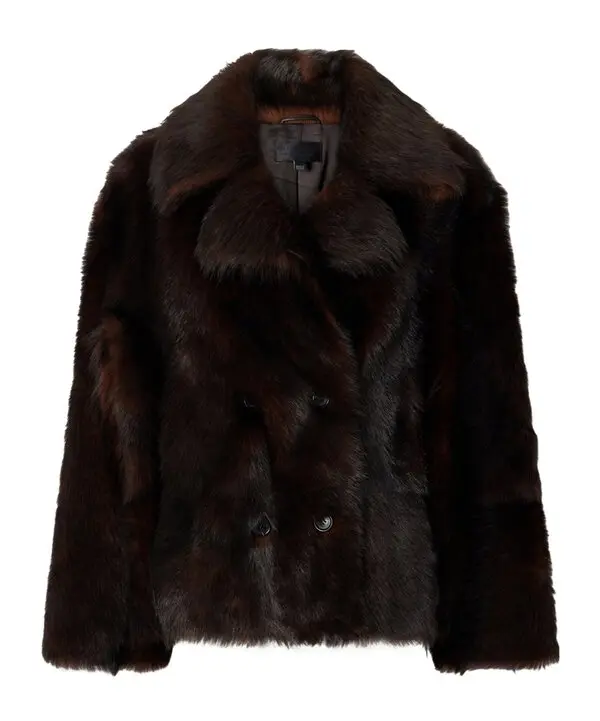 NILI LOTAN Short Shearling Coat