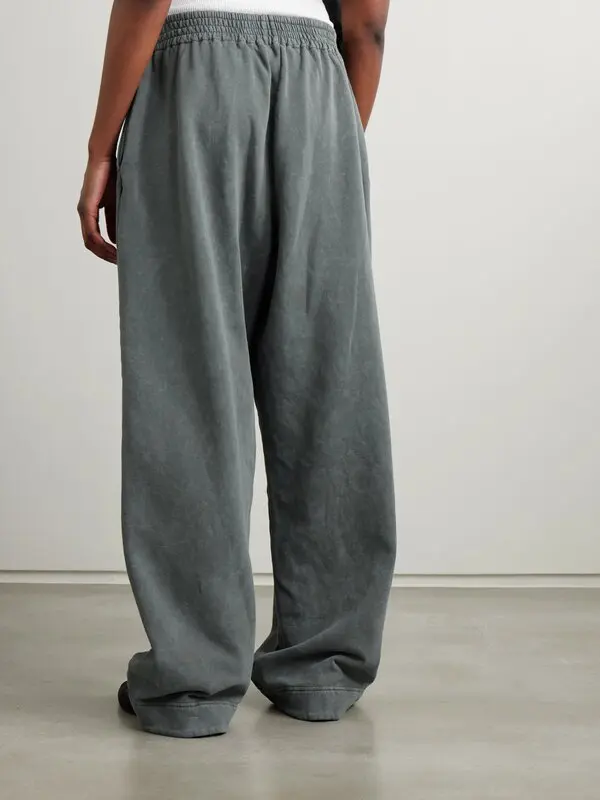 Magda Butrym Acid-wash Cotton-blend Jersey Track Pants