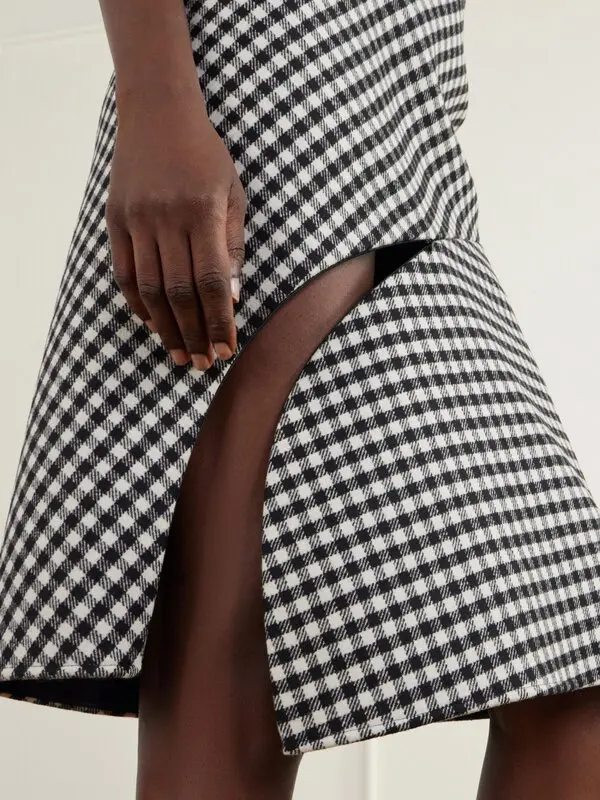 JEAN PAUL GAULTIER Checked Midi Skirt