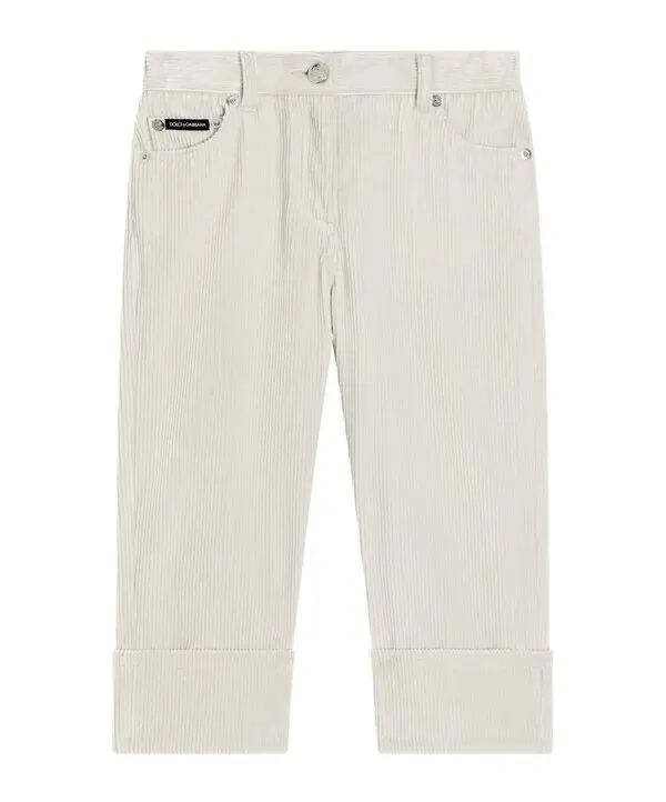 Dolce & Gabbana Corduroy Cuffed Trousers