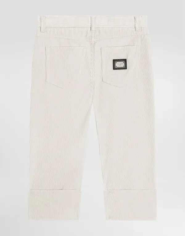 Dolce & Gabbana Corduroy Cuffed Trousers