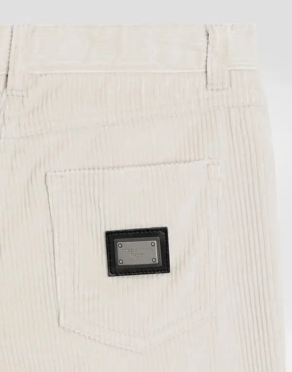 Dolce & Gabbana Corduroy Cuffed Trousers