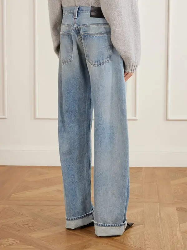 Khaite Mid-waist Wide-leg Jeans