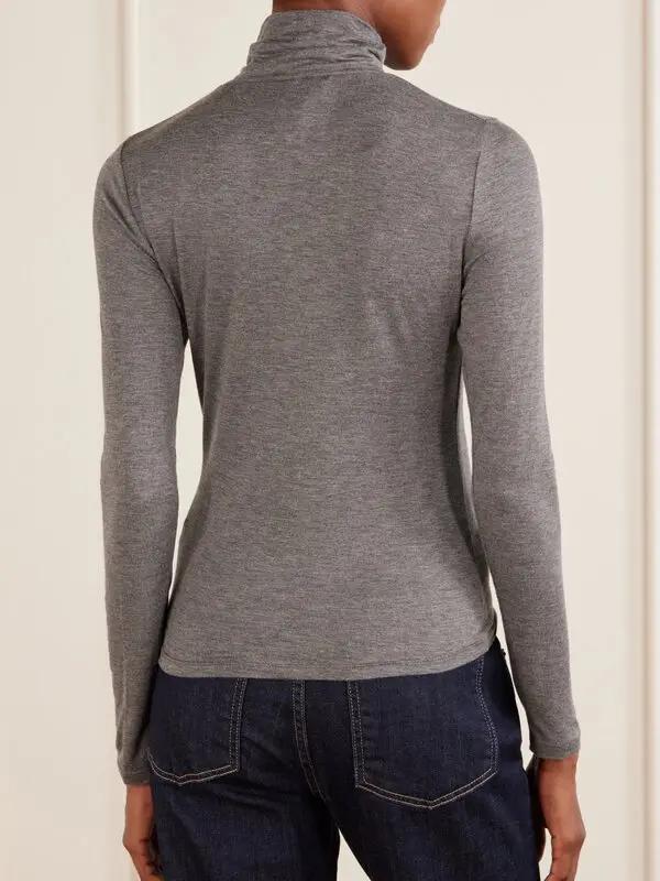NILI LOTAN Stretch-jersey Turtleneck Top