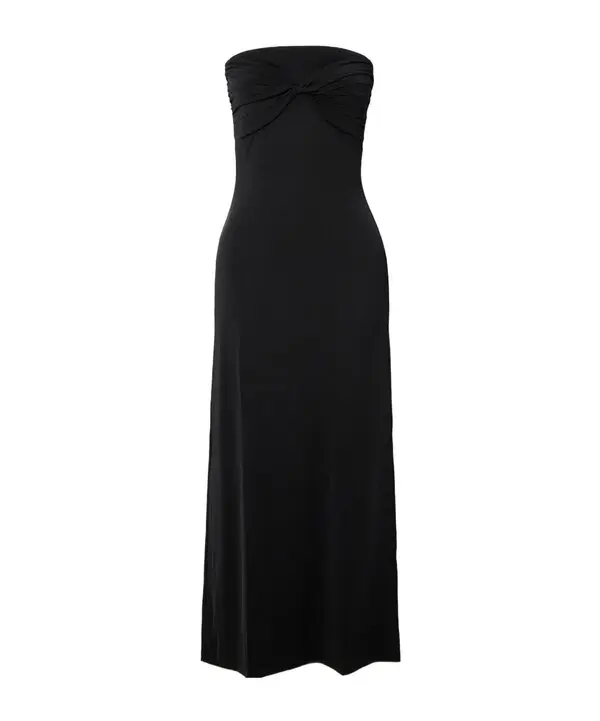 Tove Cate Strapless Twist-front Stretch-jersey Midi Dress