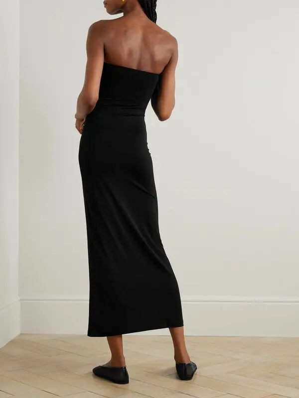 Tove Cate Strapless Twist-front Stretch-jersey Midi Dress