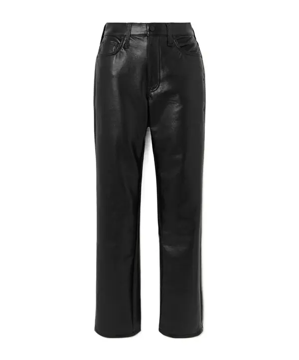 MOTHER Patent-leather Straight-leg Pants - No
