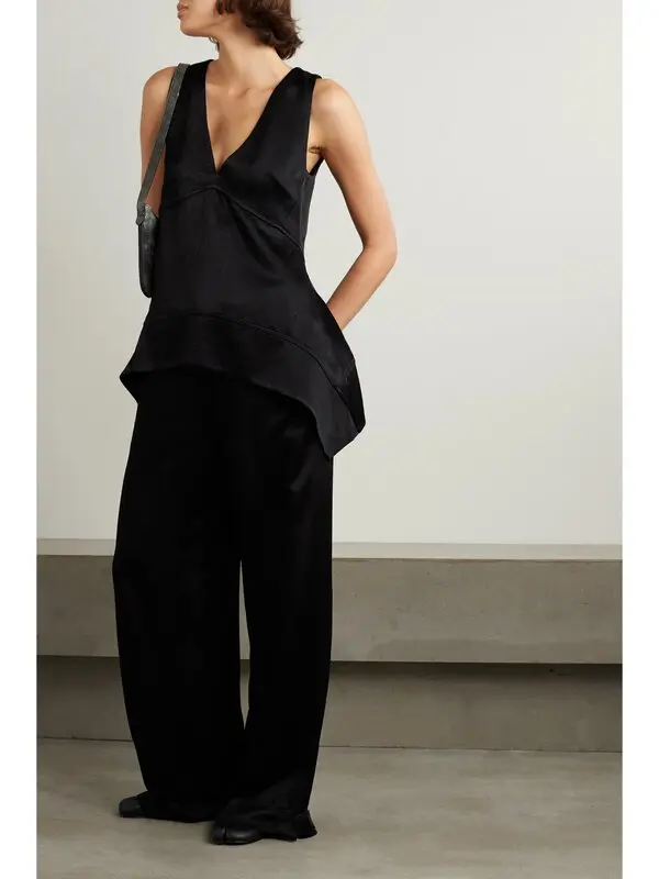 Proenza Schouler Liz Satin-crepe Top