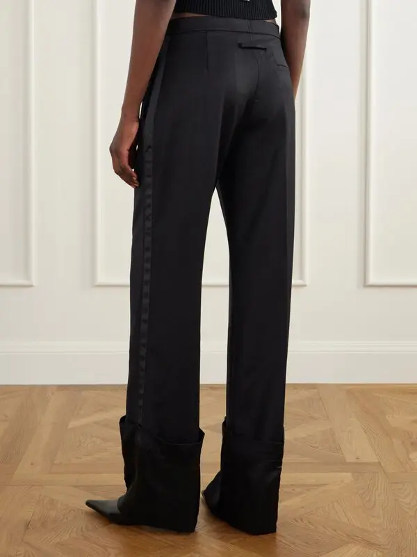 JEAN PAUL GAULTIER Wool-twll Wide-leg Pants