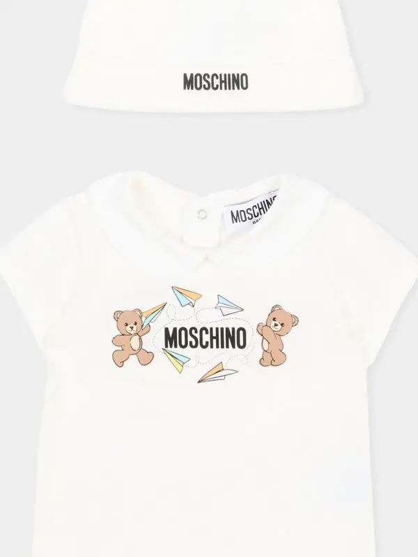 Moschino Bear-print Babygrow