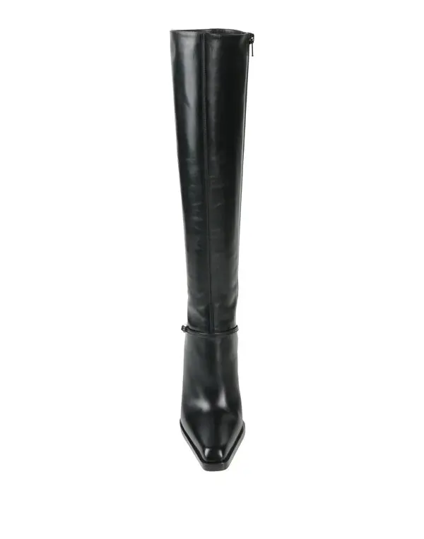 Saint Laurent Solid Color Leather Ankle Boots