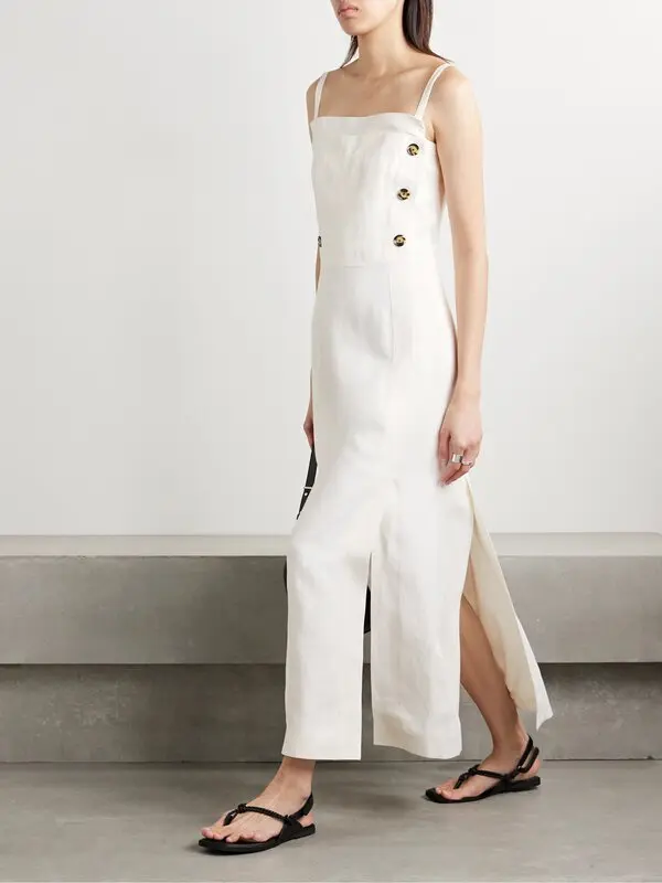 Proenza Schouler Candice Double-breasted Poplin Maxi Dress
