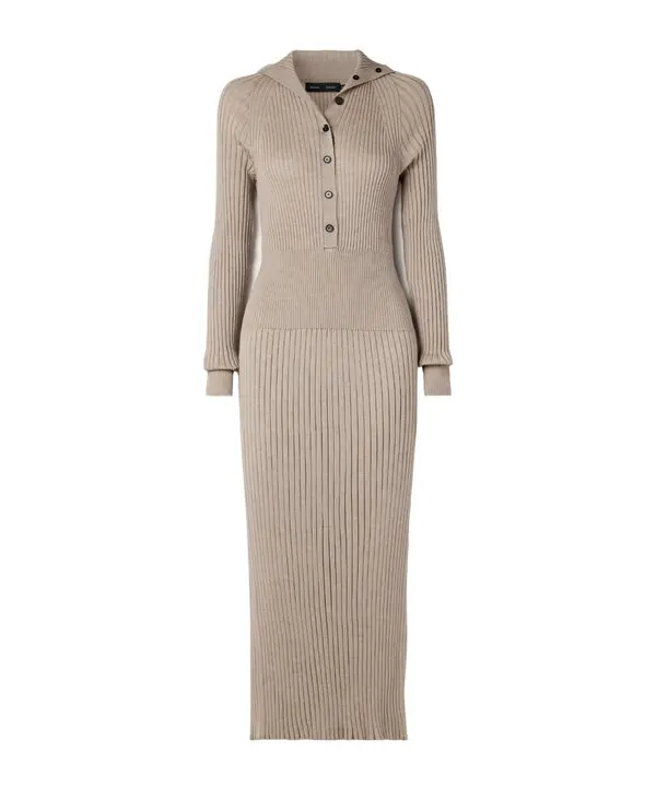 Proenza Schouler Maeve Ribbed Merino Wool And Silk-blend Midi Dress - No
