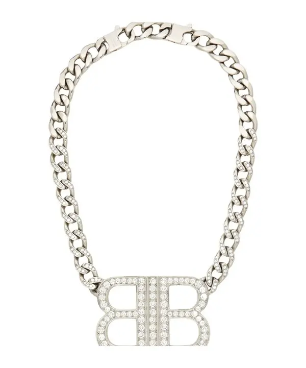 Balenciaga Crystal Pendant Necklace